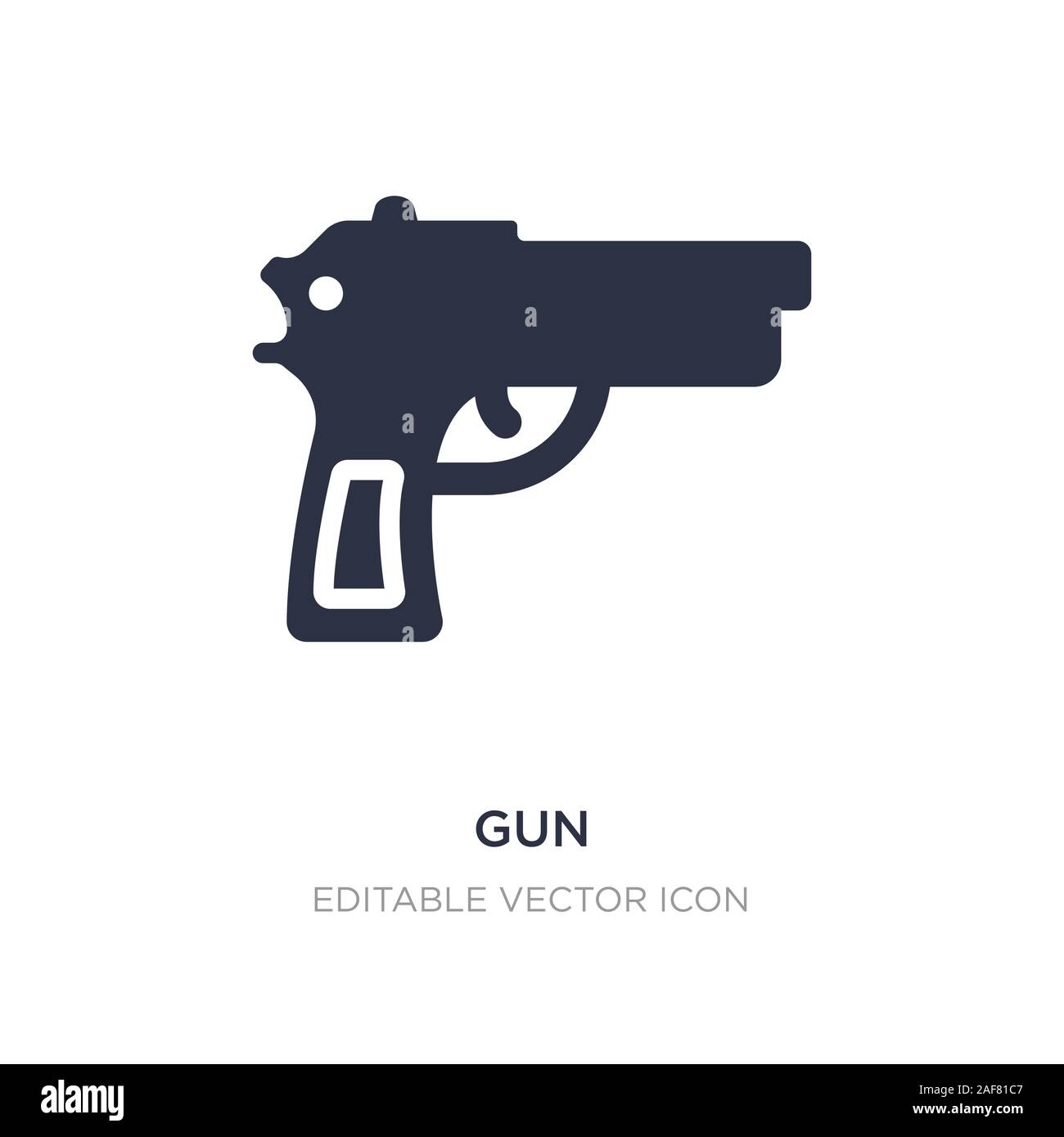 gun icon on white background. Simple element illustration from Signs ...