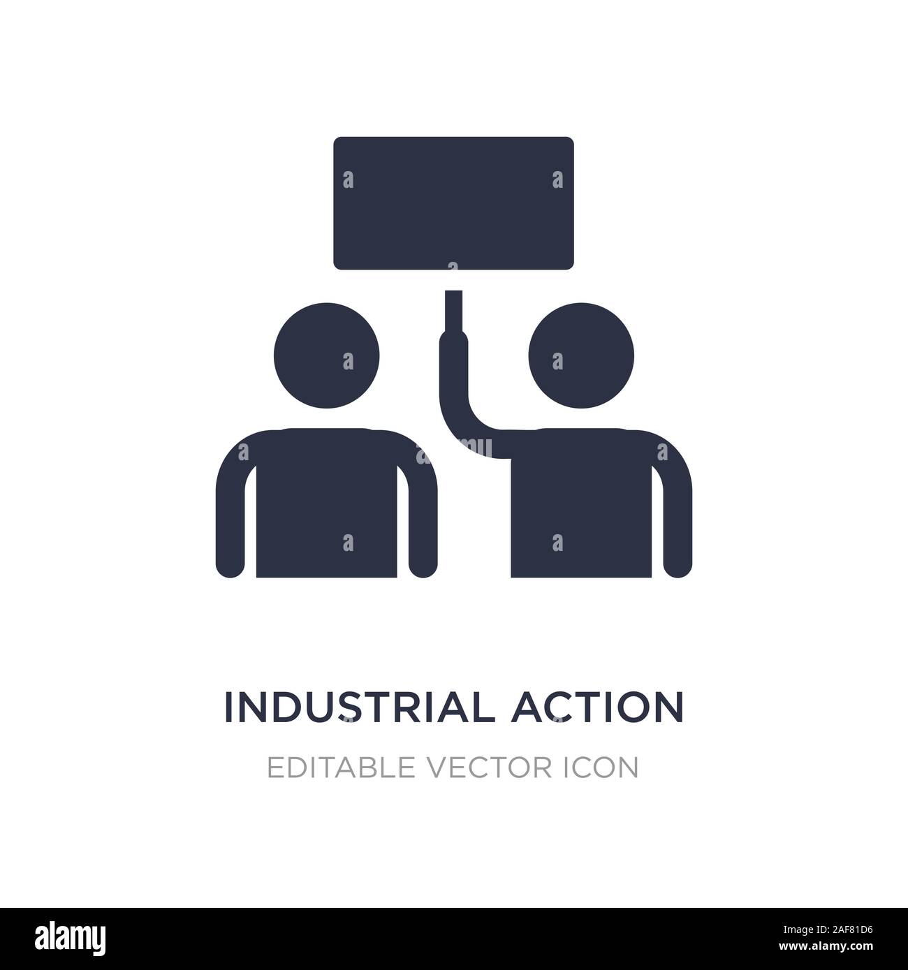 industrial action icon on white background. Simple element illustration ...