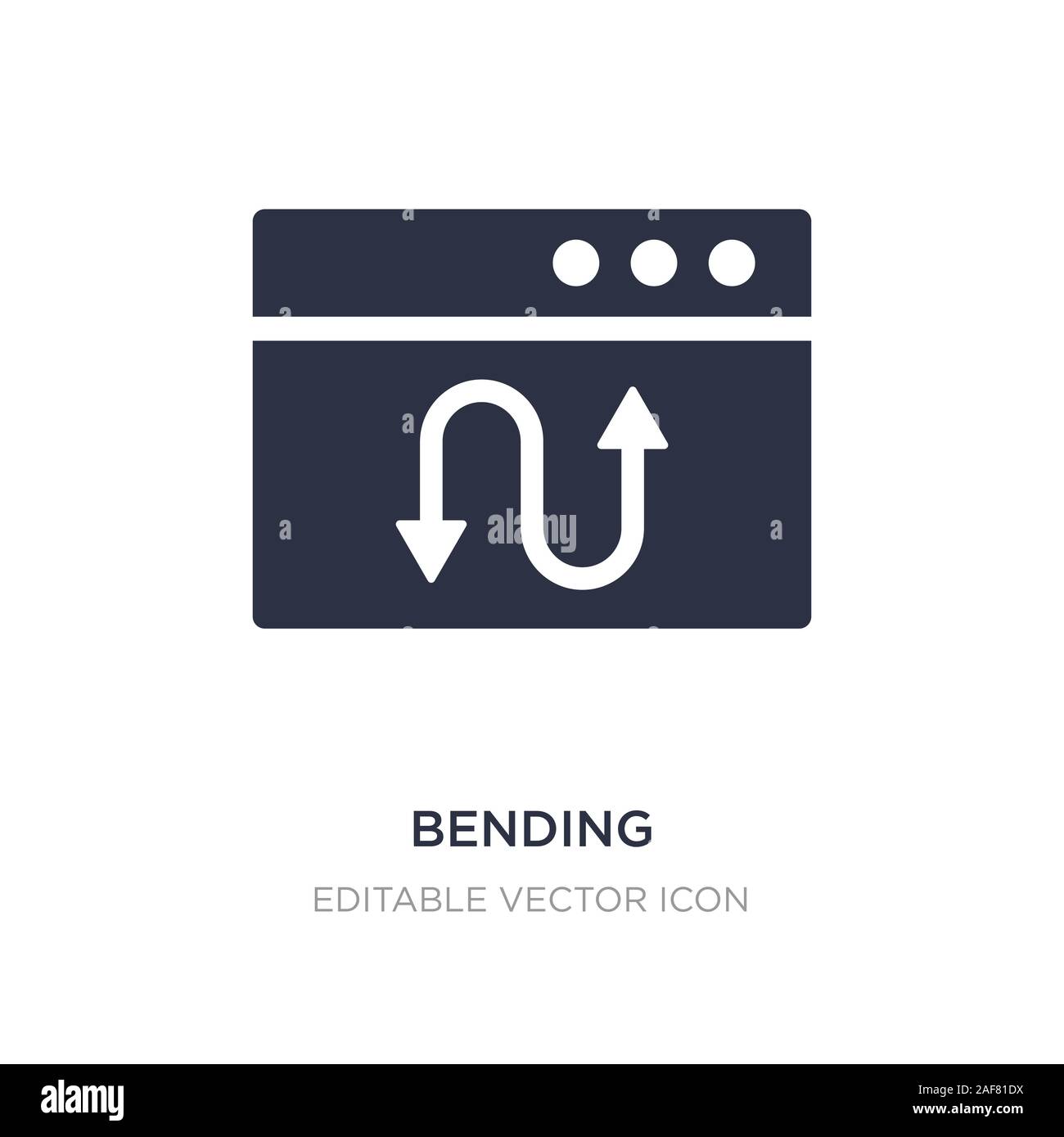 bending icon on white background. Simple element illustration from UI ...