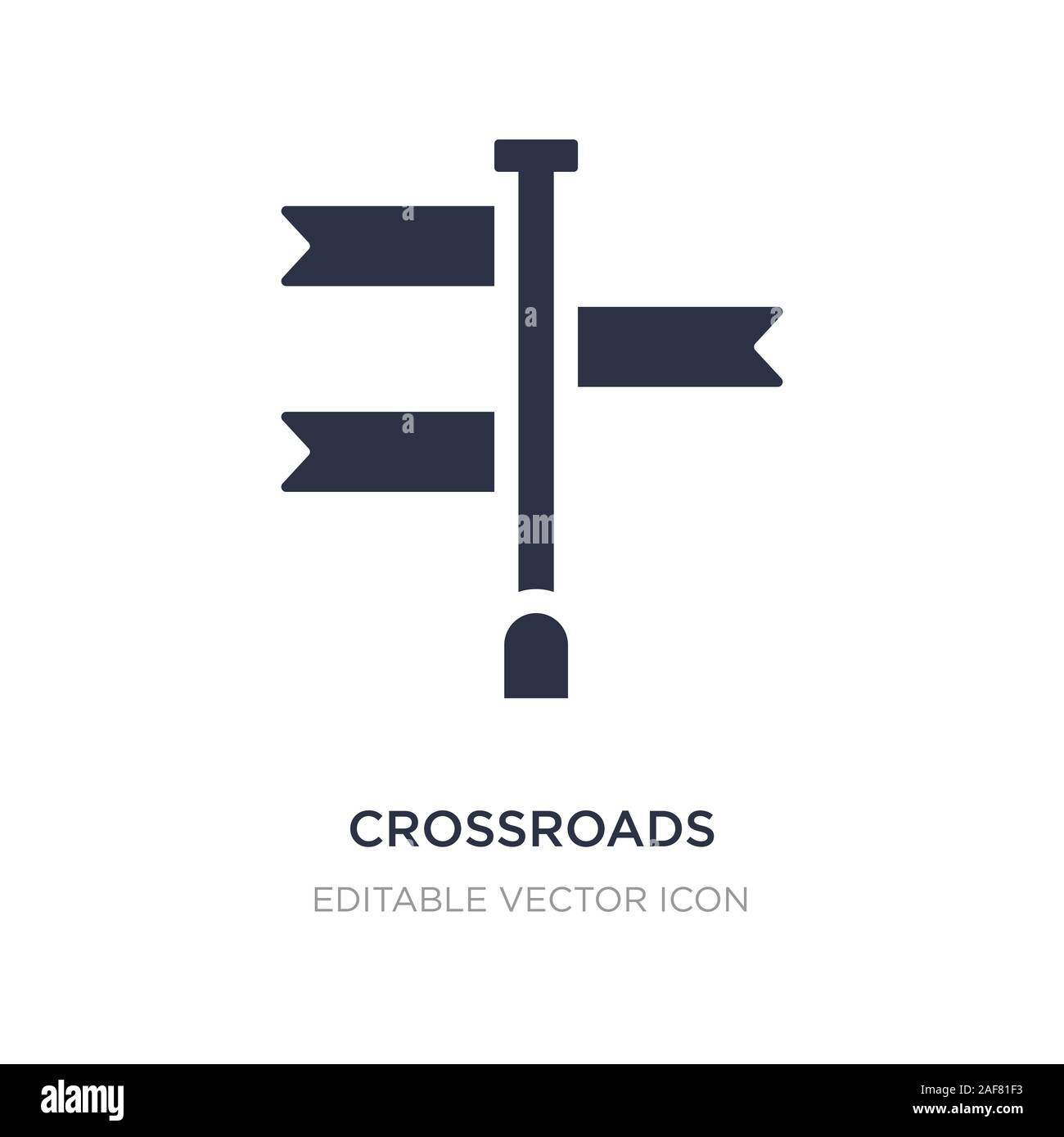 crossroads icon on white background. Simple element illustration from ...