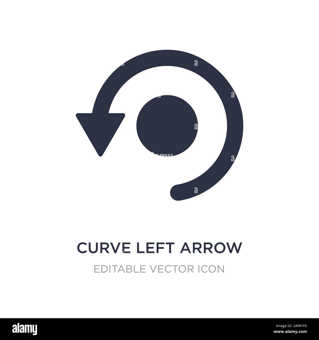 Curved Left Arrow Icon
