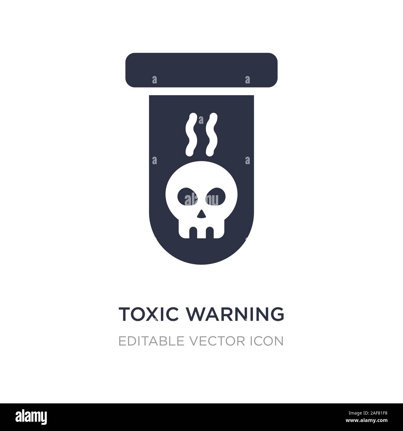 toxic warning icon on white background. Simple element illustration ...