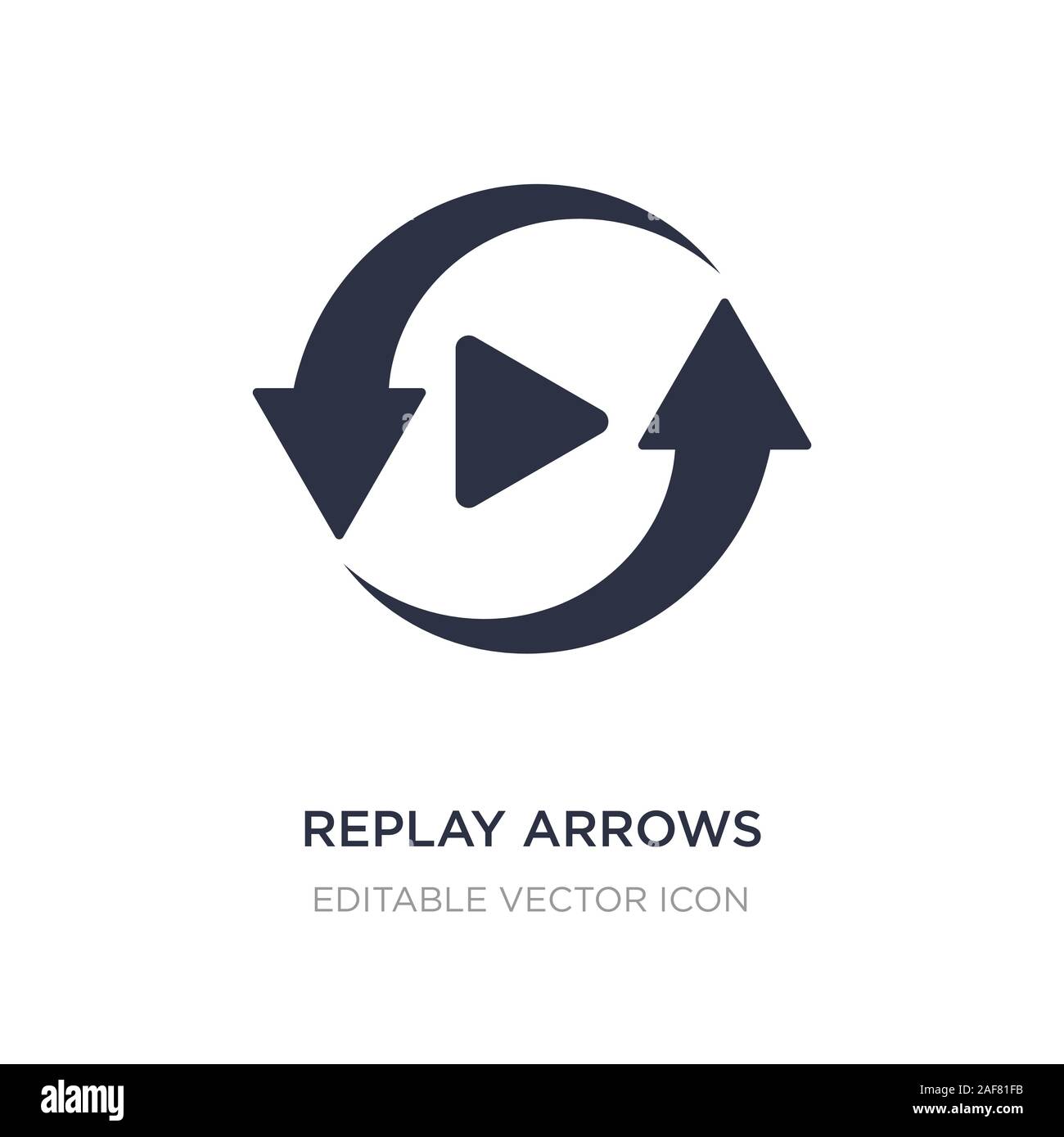 replay arrows icon on white background. Simple element illustration ...