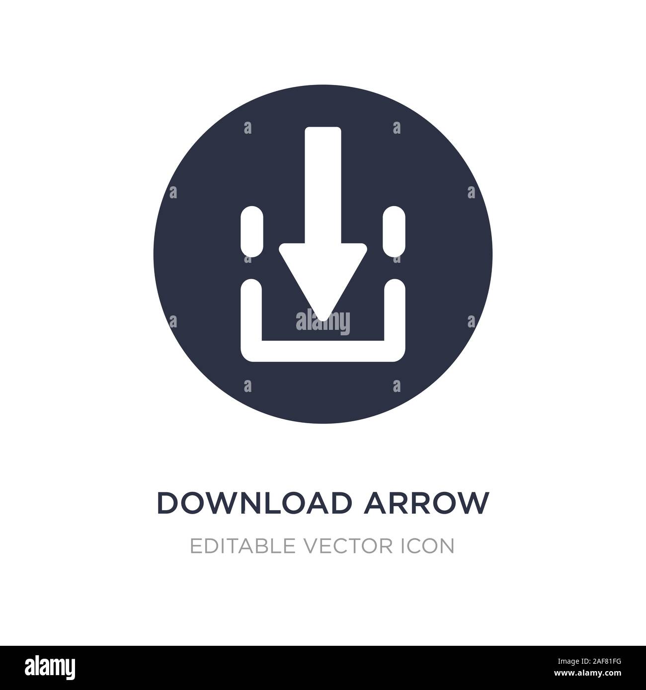 download arrow icon on white background. Simple element illustration ...