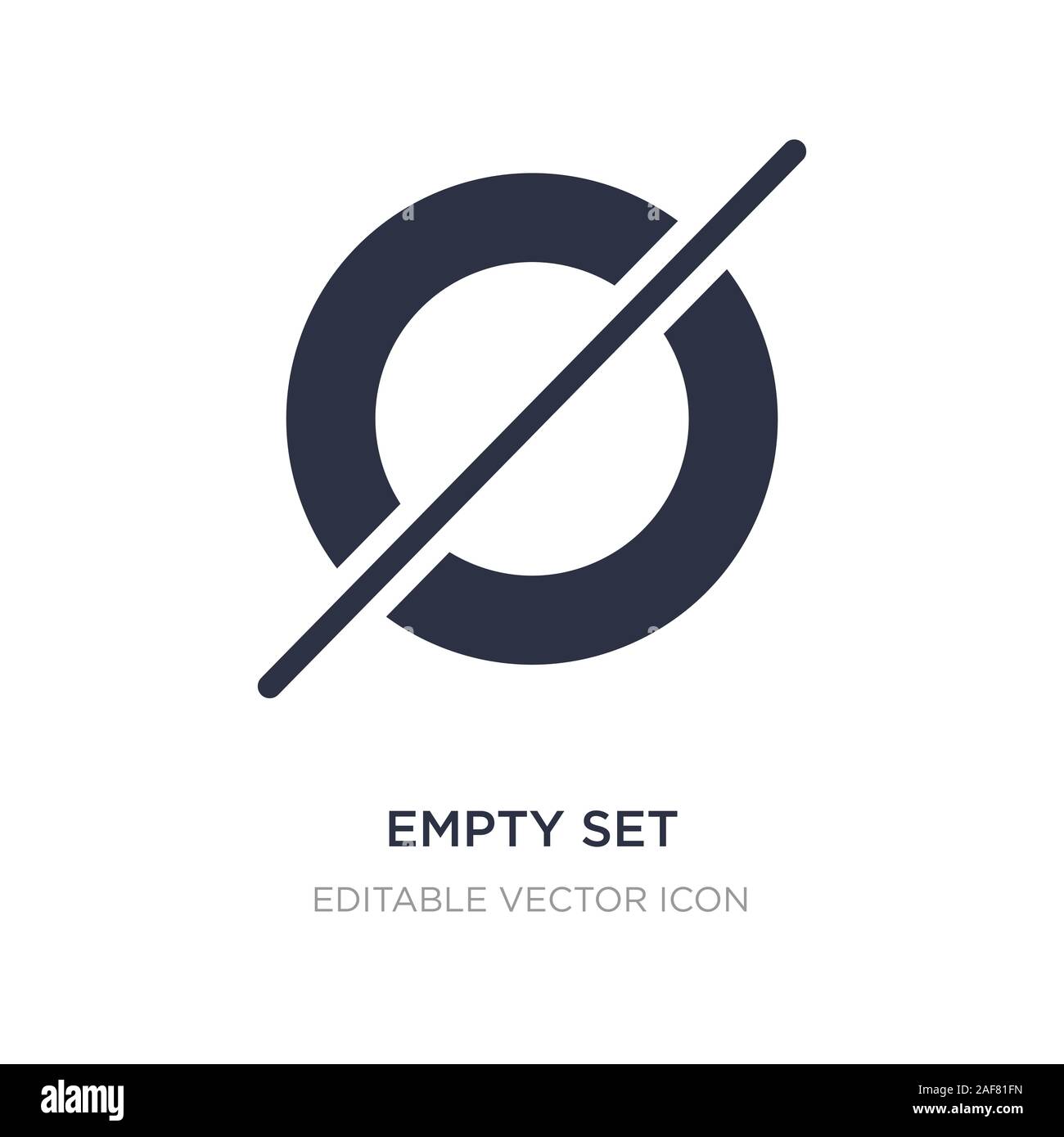empty set icon on white background. Simple element illustration from ...
