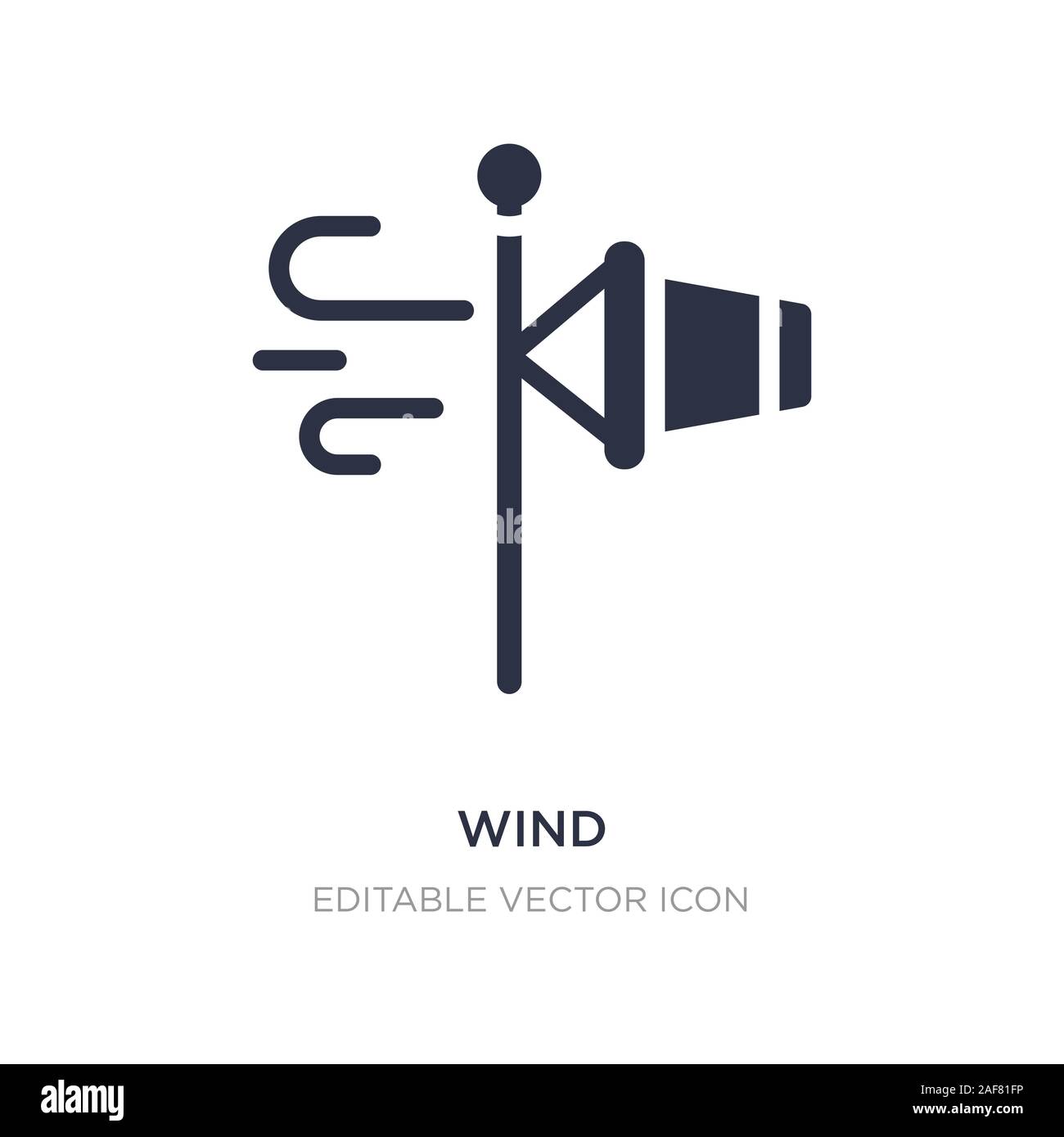 wind icon on white background. Simple element illustration from Signs ...