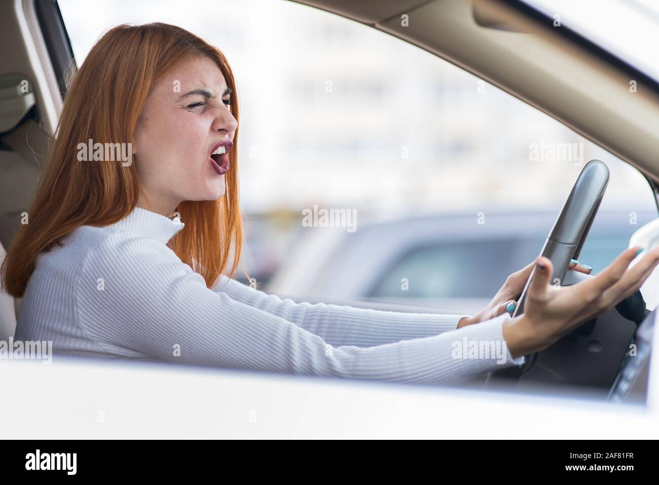 Closeup portrait of pissed off displeased angry aggressive woman ...