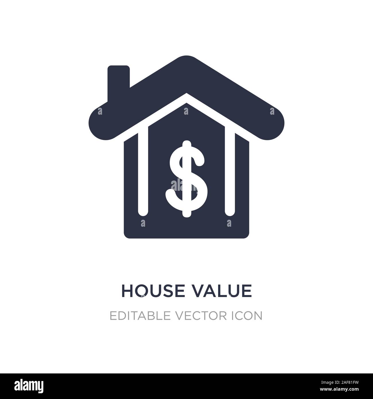 house value icon on white background. Simple element illustration from ...