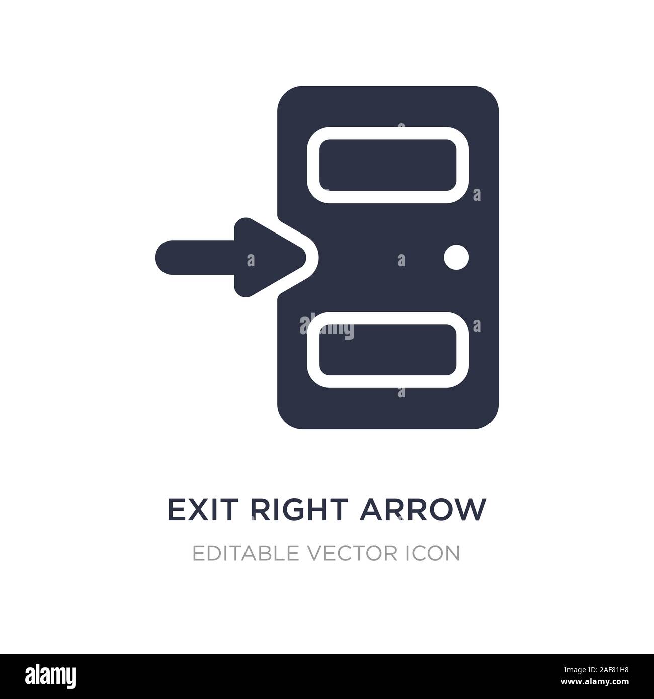 exit right arrow icon on white background. Simple element illustration ...