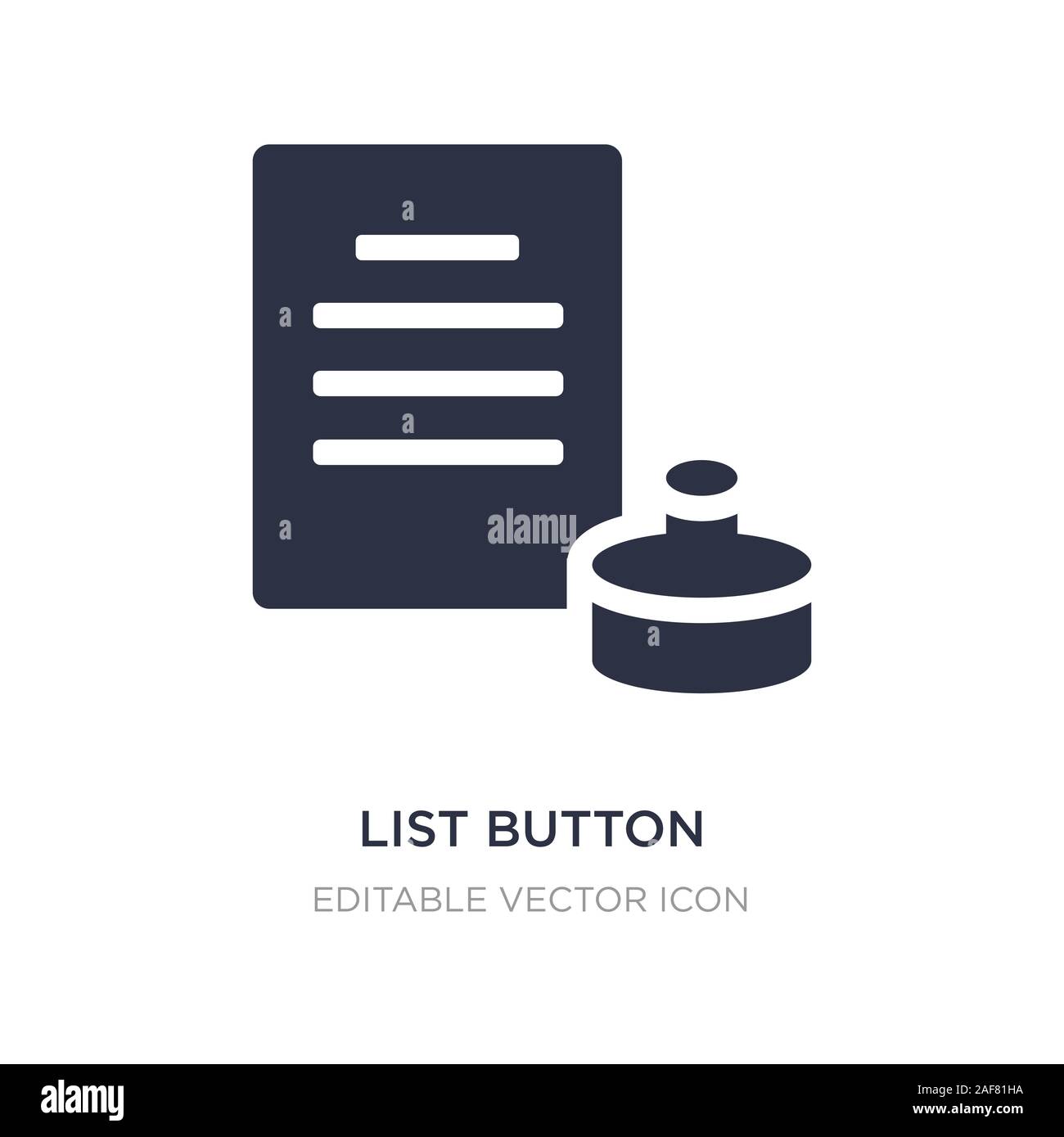 list button icon on white background. Simple element illustration from ...