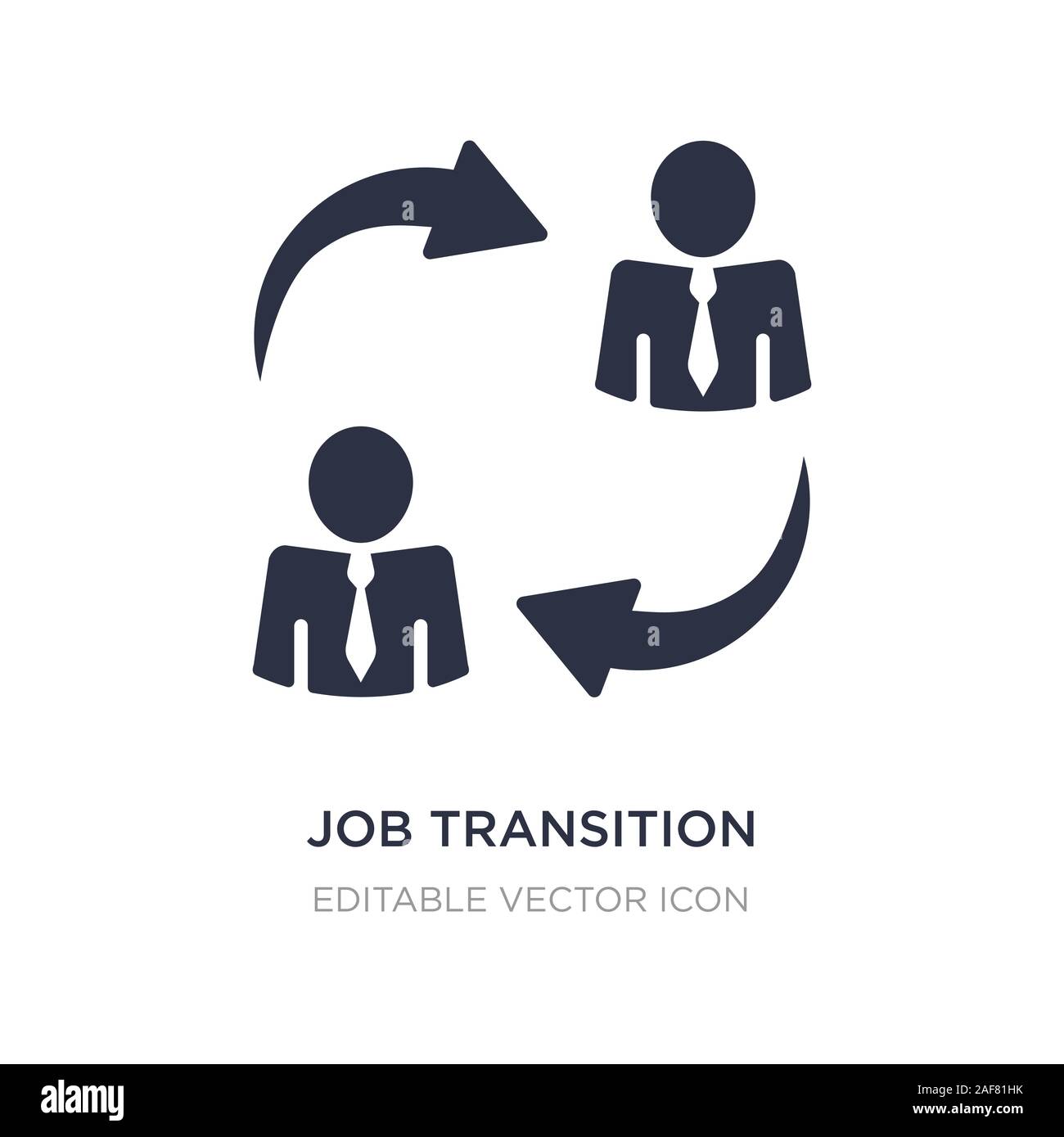job transition icon on white background. Simple element illustration ...