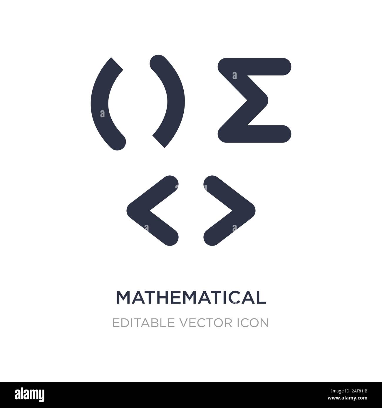 mathematical icon on white background. Simple element illustration from ...