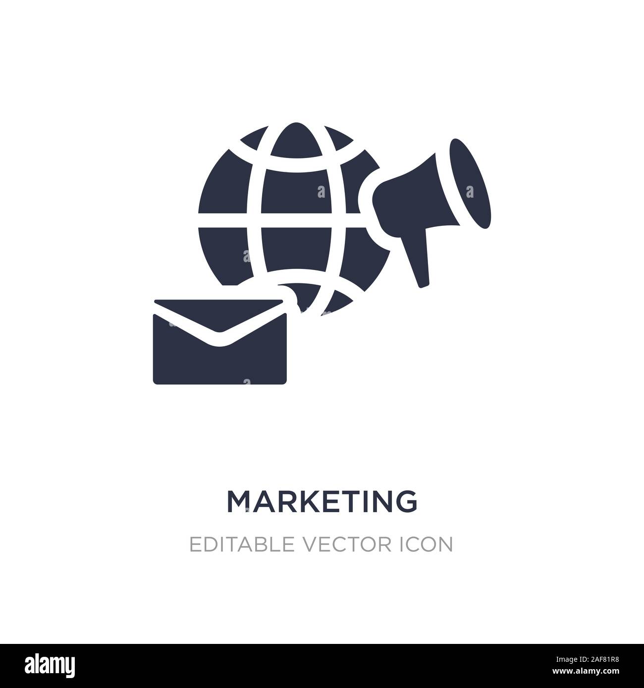 marketing icon on white background. Simple element illustration from ...