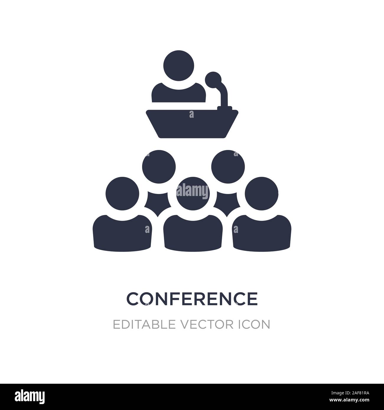 conference icon on white background. Simple element illustration from ...