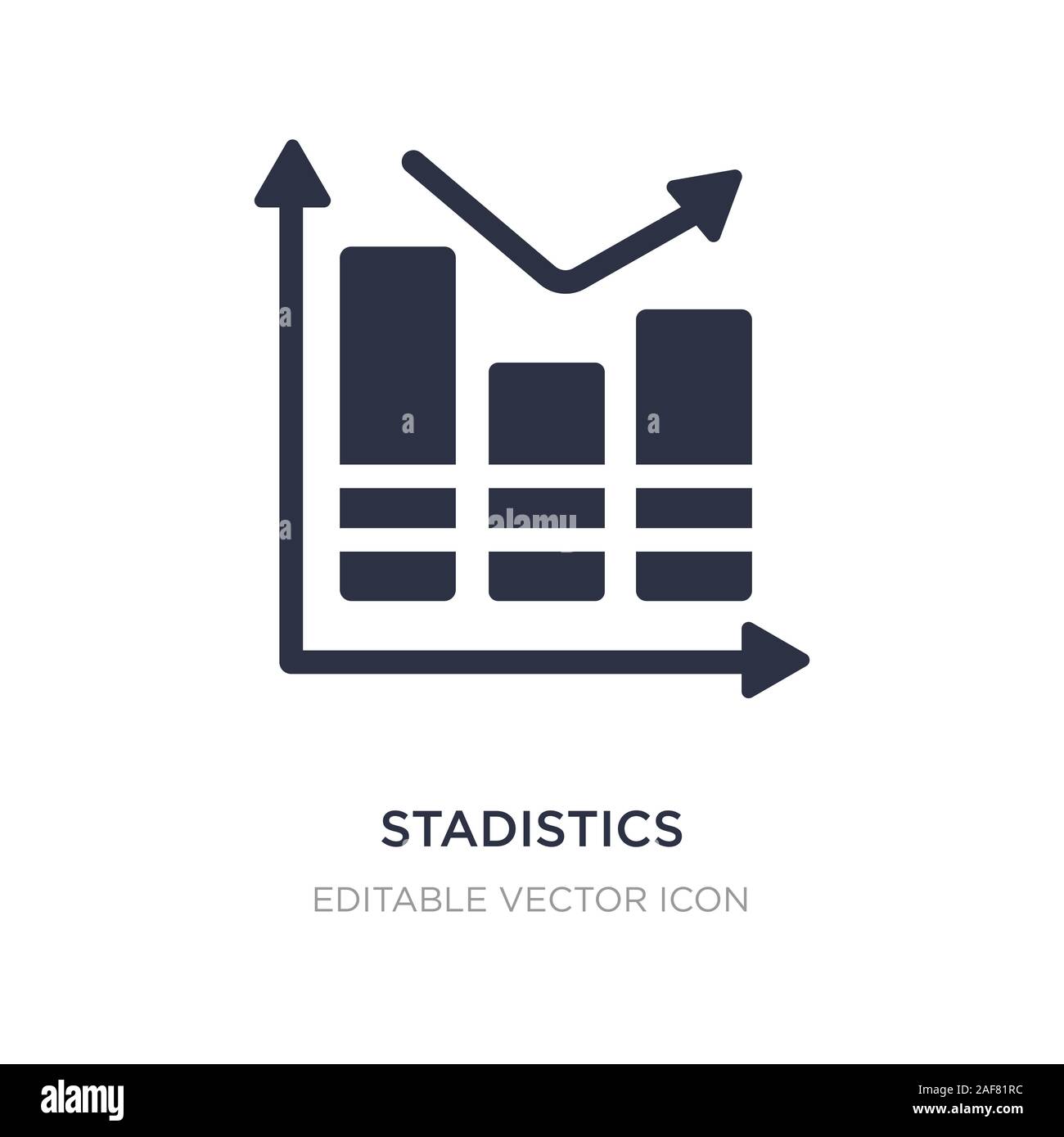 stadistics icon on white background. Simple element illustration from ...