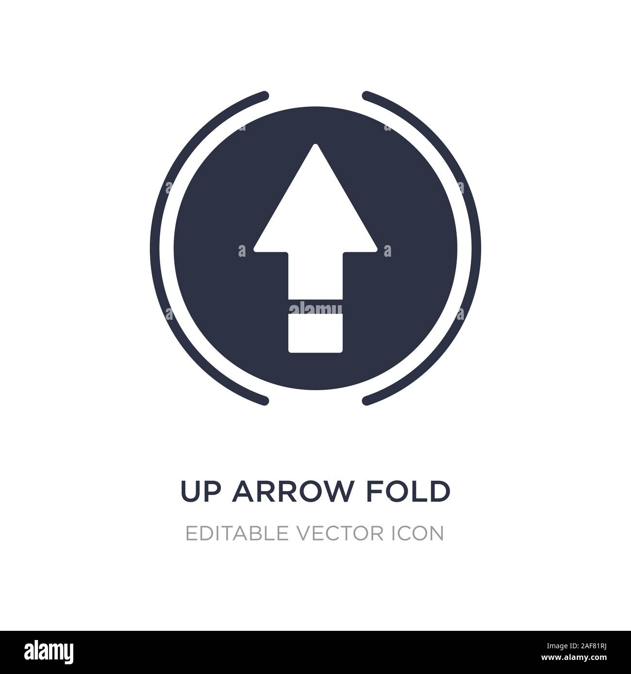 up arrow fold button icon on white background. Simple element illustration from UI concept. up ...