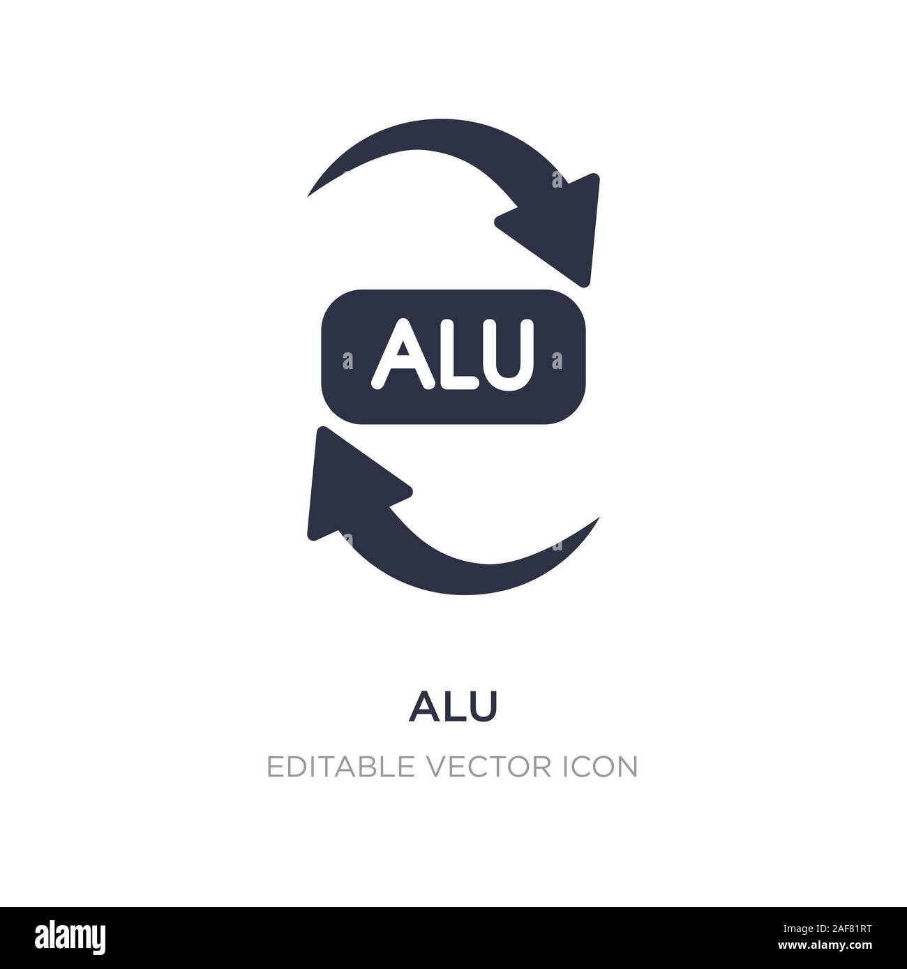 alu icon on white background. Simple element illustration from UI ...
