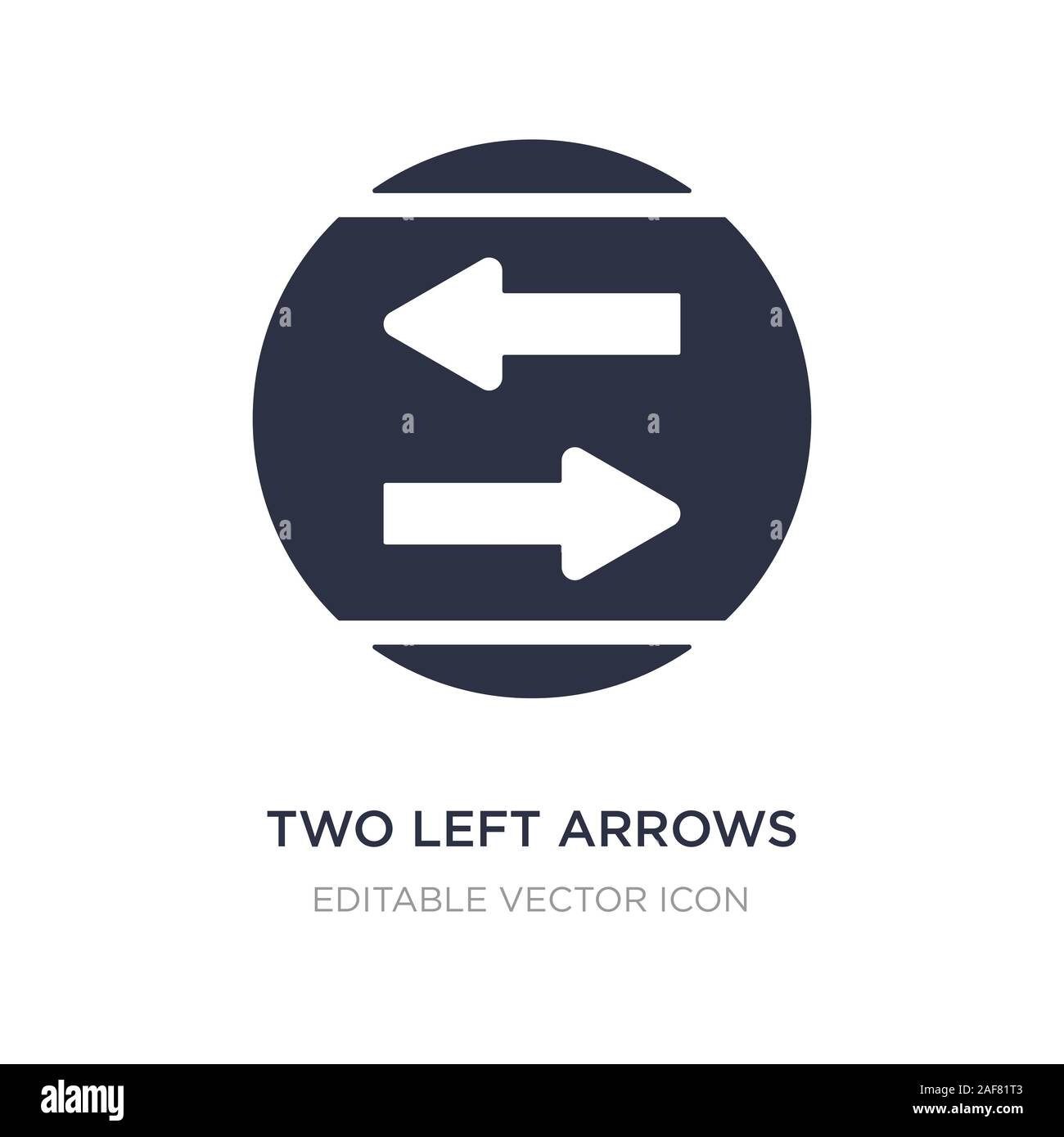 two left arrows icon on white background. Simple element illustration ...