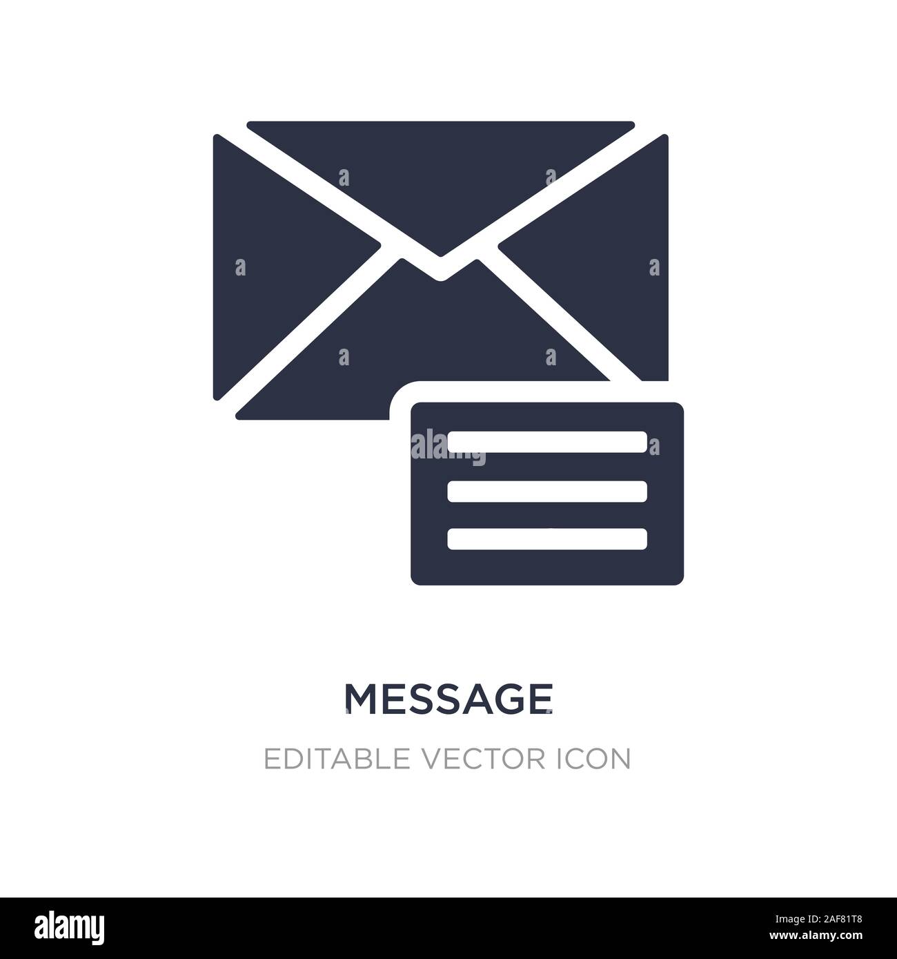 message icon on white background. Simple element illustration from ...
