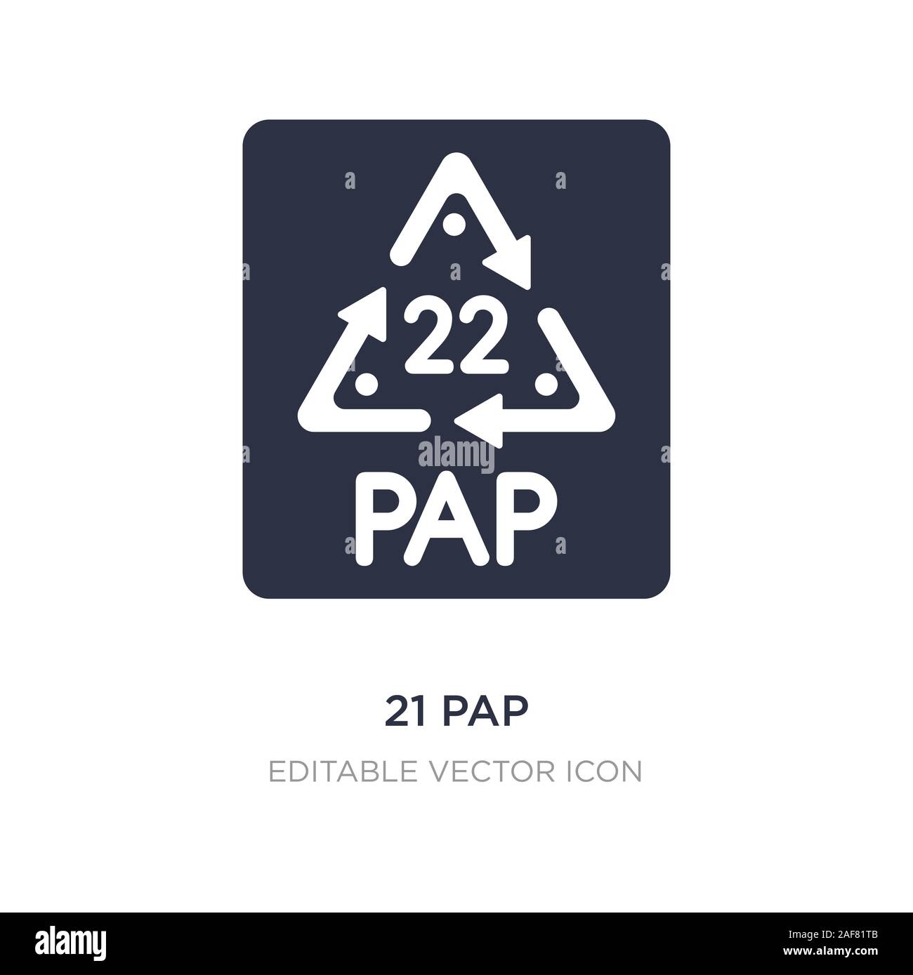 21 pap icon on white background. Simple element illustration from UI ...