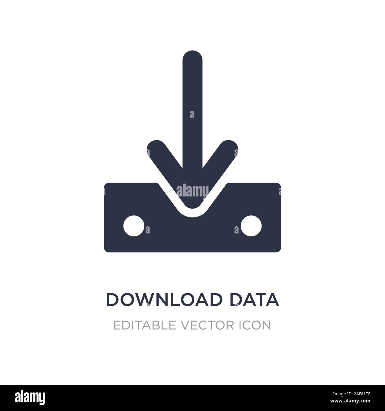 download data icon on white background. Simple element illustration ...