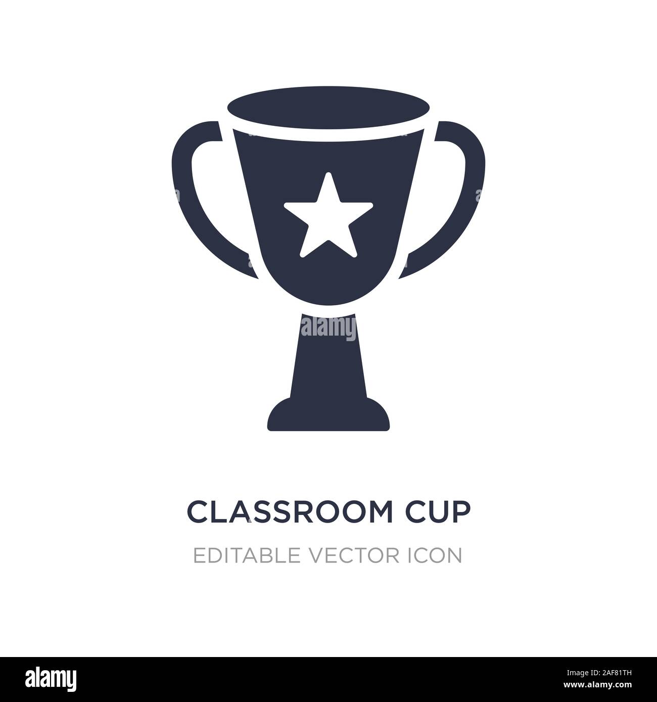 classroom cup icon on white background. Simple element illustration ...