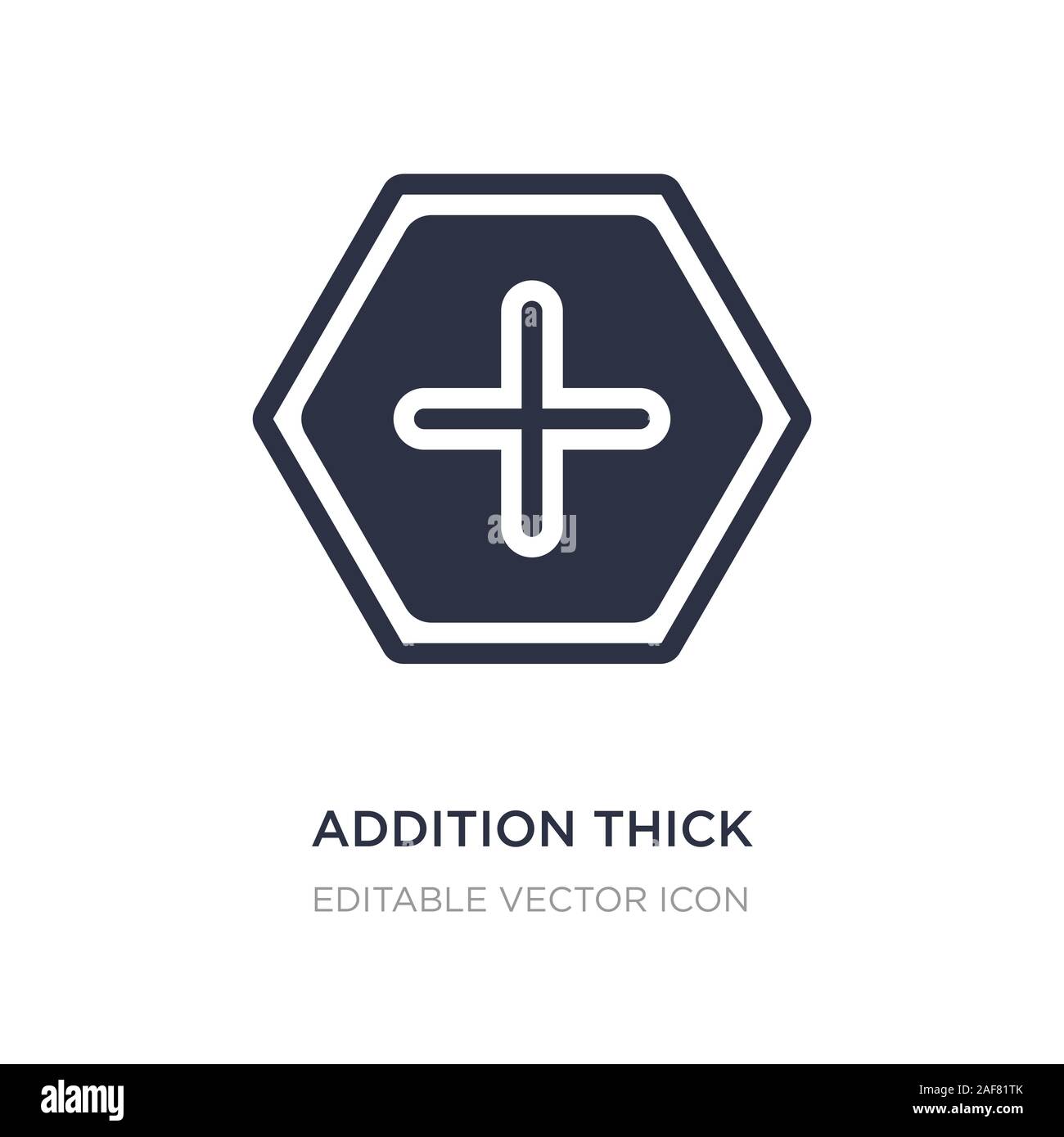 addition thick icon on white background. Simple element illustration ...