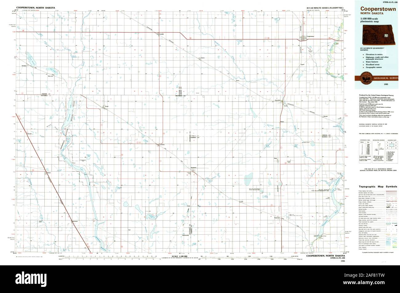 Map of cooperstown hi-res stock photography and images - Alamy