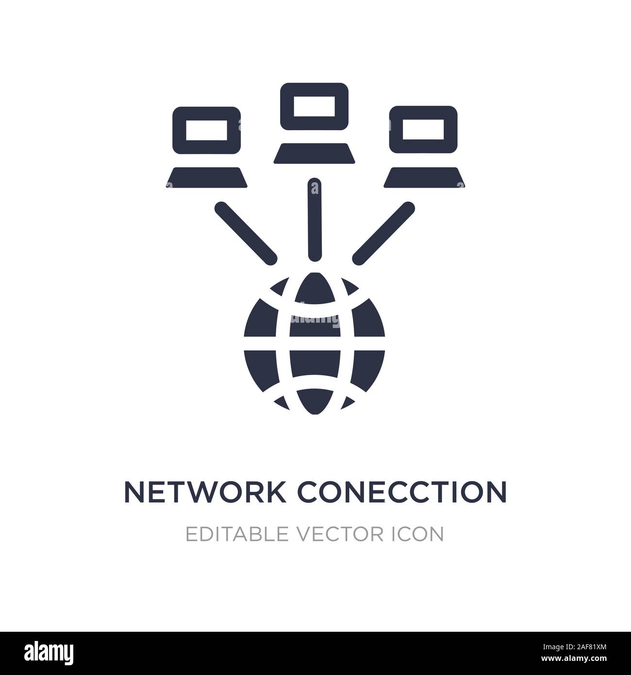 network conecction icon on white background. Simple element ...