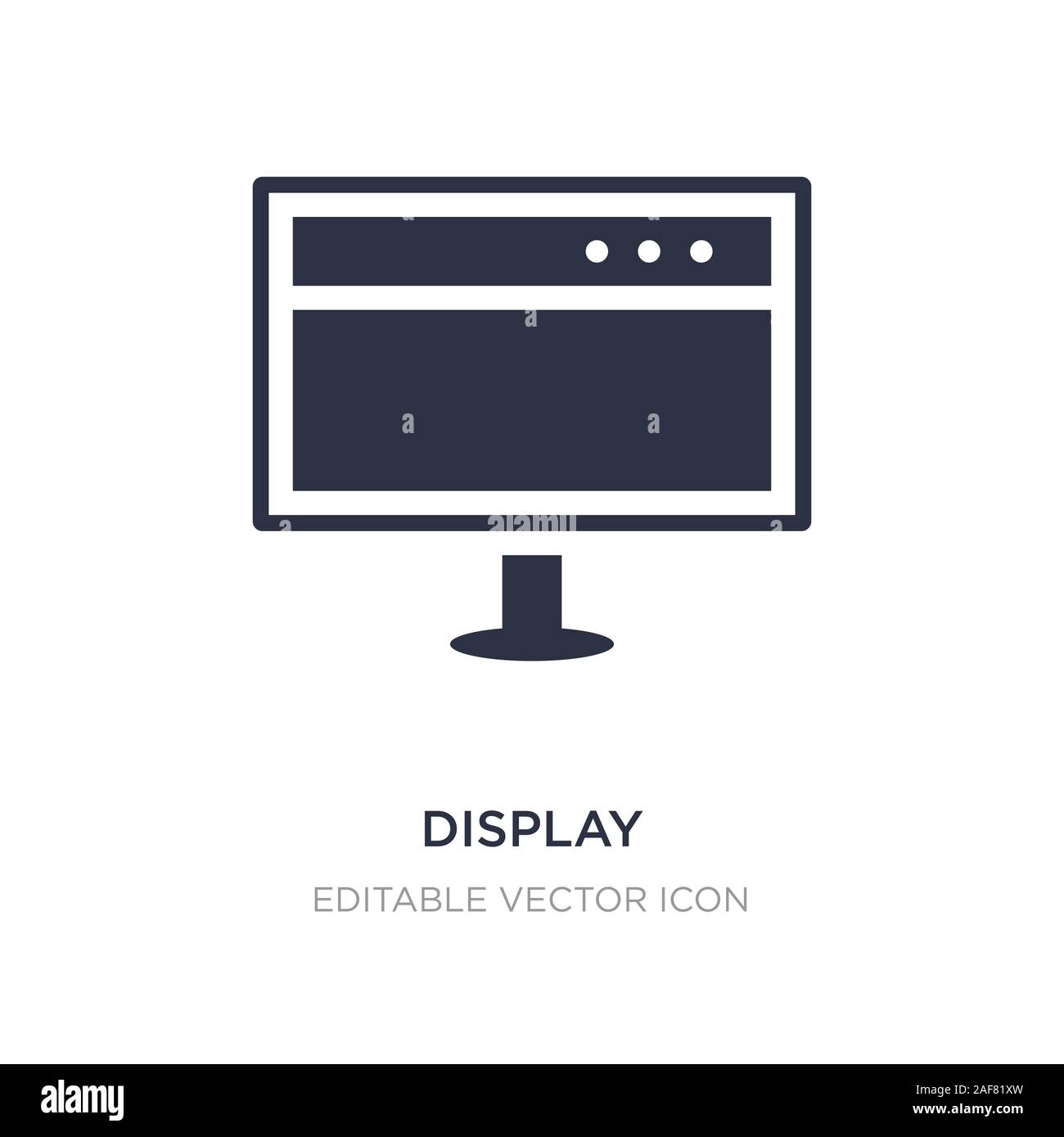 display icon on white background. Simple element illustration from UI ...