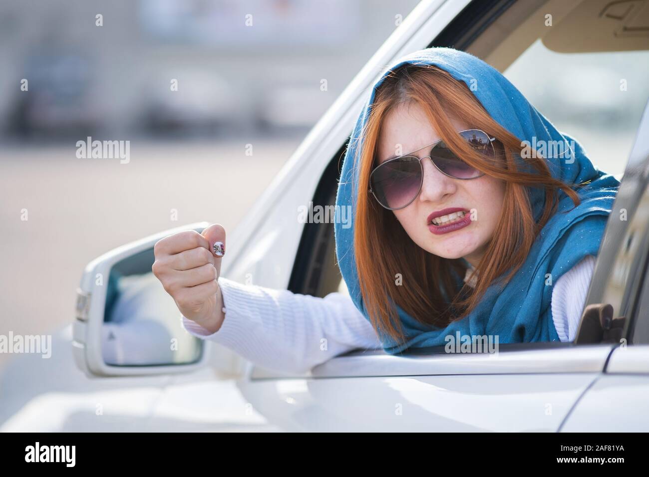 Closeup portrait of pissed off displeased angry aggressive woman ...