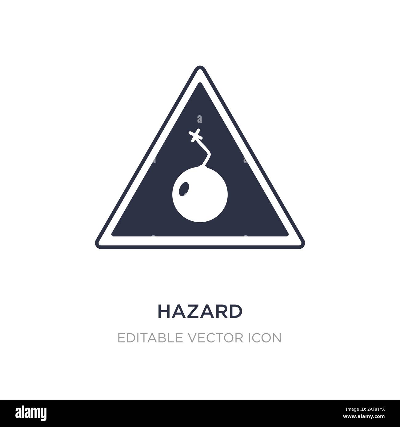 hazard icon on white background. Simple element illustration from Signs ...