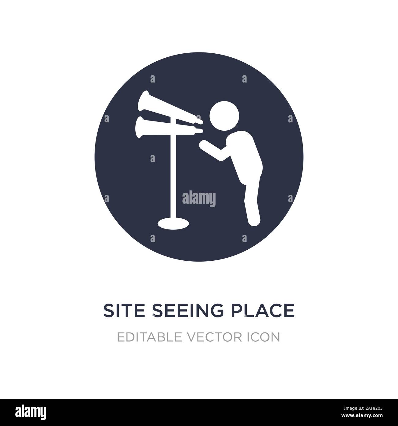 site seeing place icon on white background. Simple element illustration ...