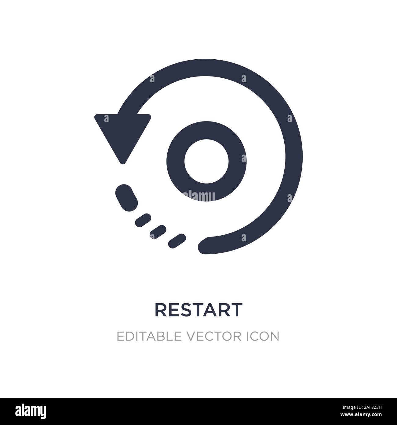 restart icon on white background. Simple element illustration from UI concept. restart icon ...
