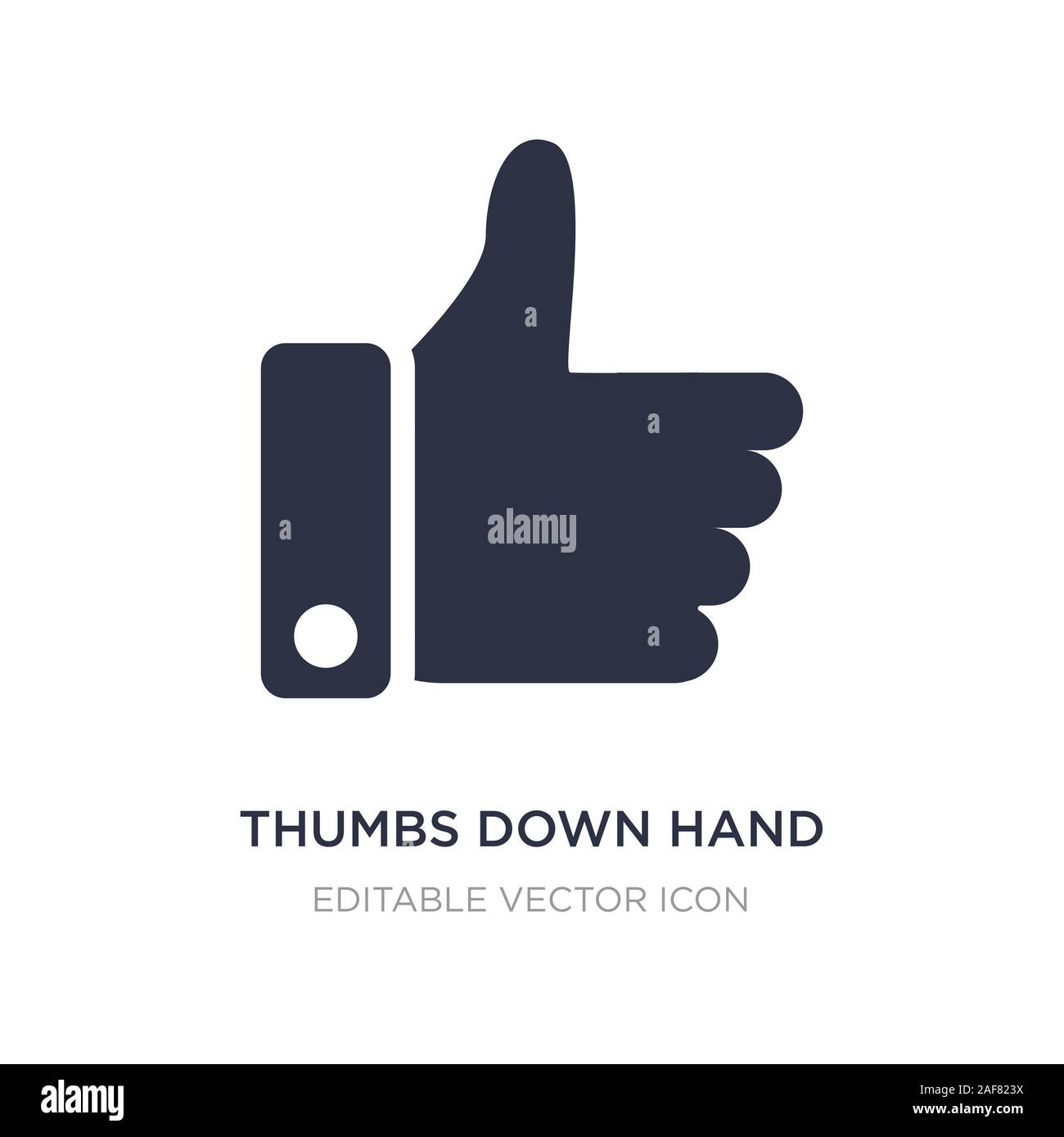 thumbs down hand icon on white background. Simple element illustration ...