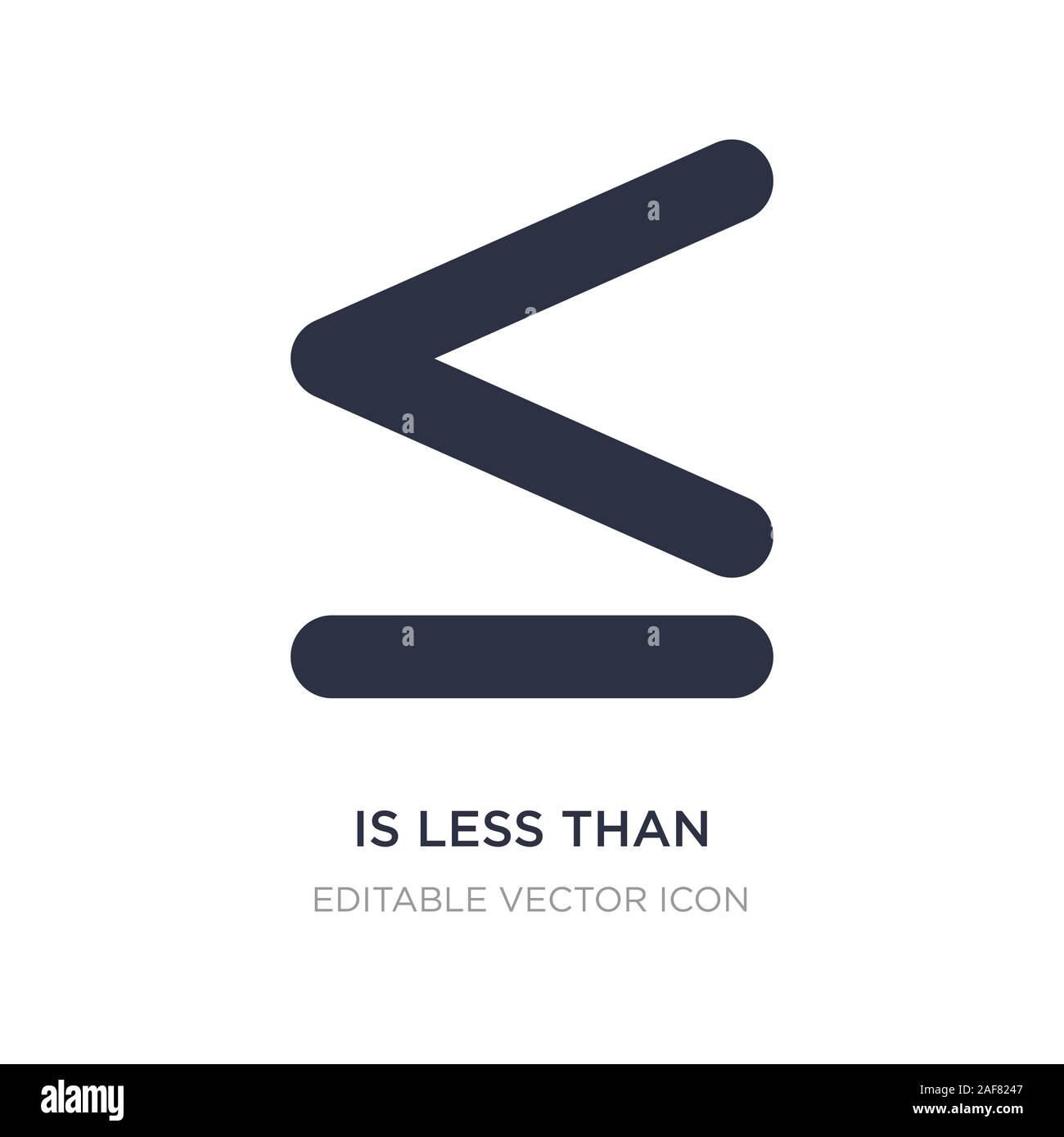 is less than icon on white background. Simple element illustration from ...