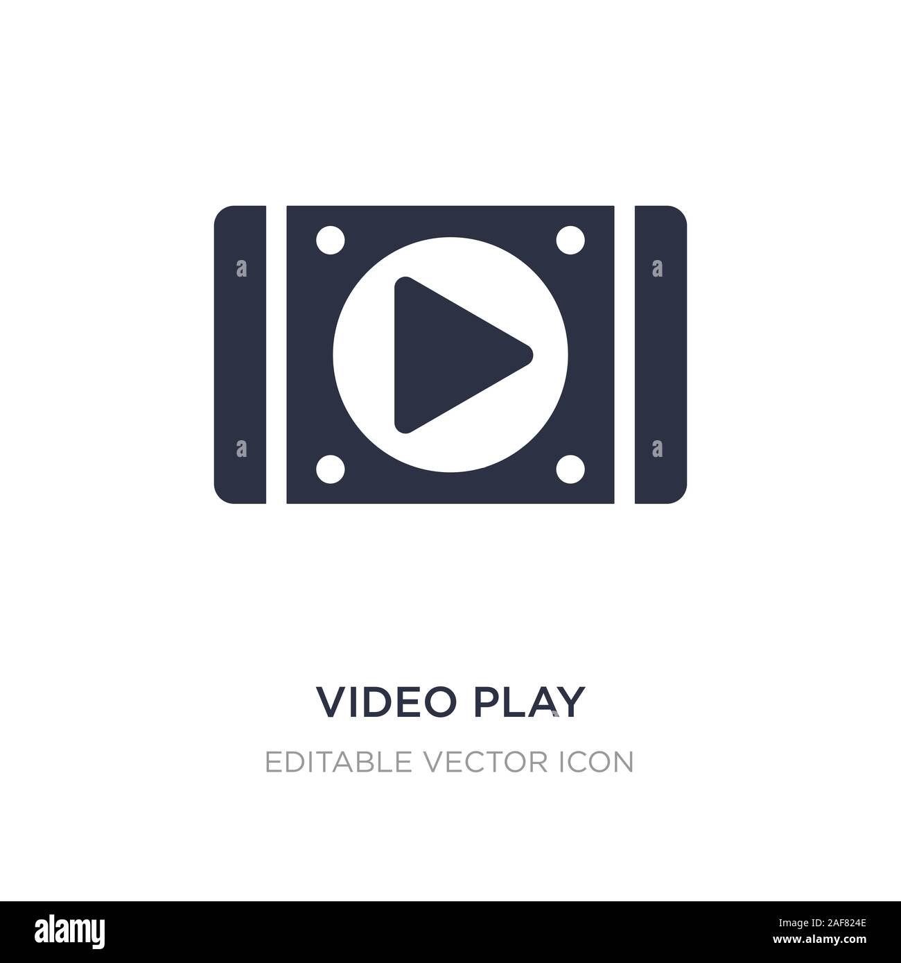 video play icon on white background. Simple element illustration from ...
