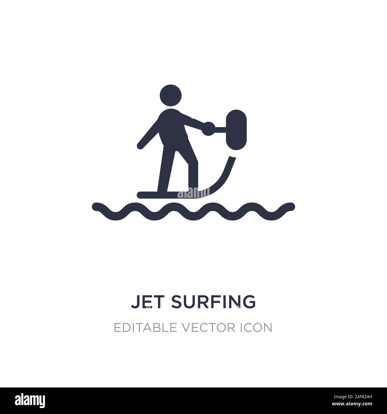 jet surfing icon on white background. Simple element illustration from ...