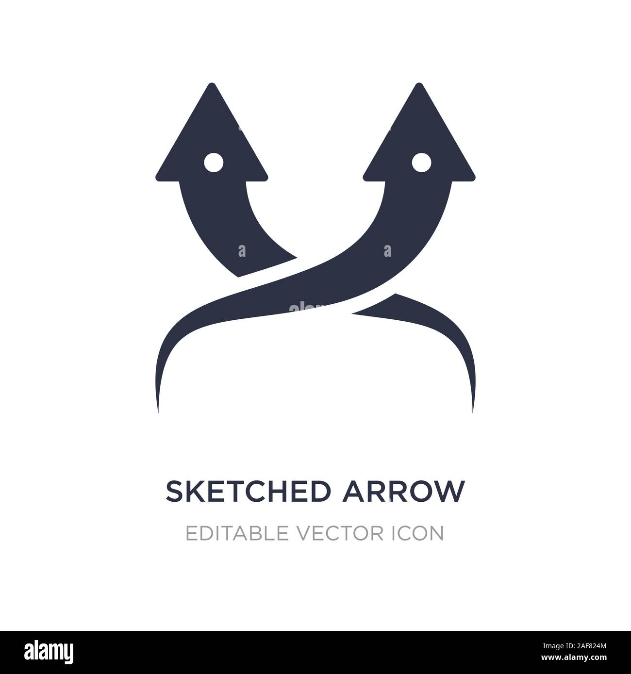 sketched arrow icon on white background. Simple element illustration ...