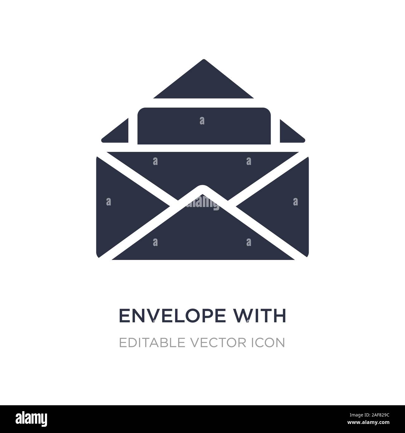 envelope with message icon on white background. Simple element ...
