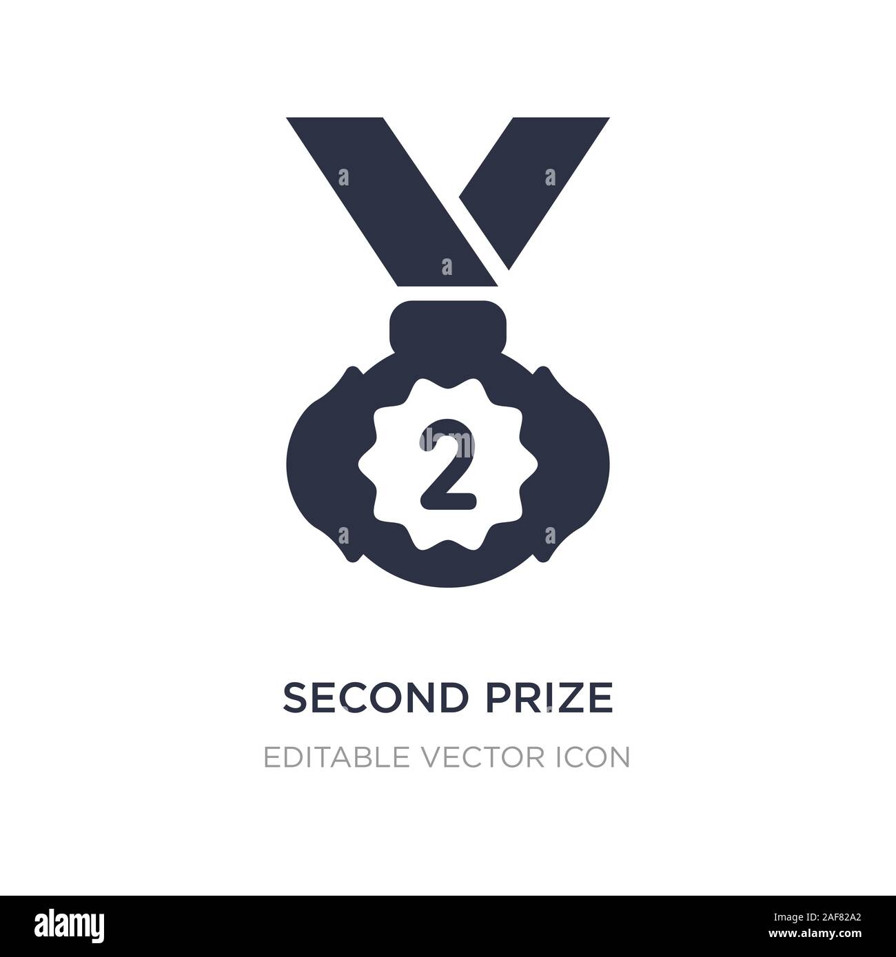 second prize icon on white background. Simple element illustration from ...