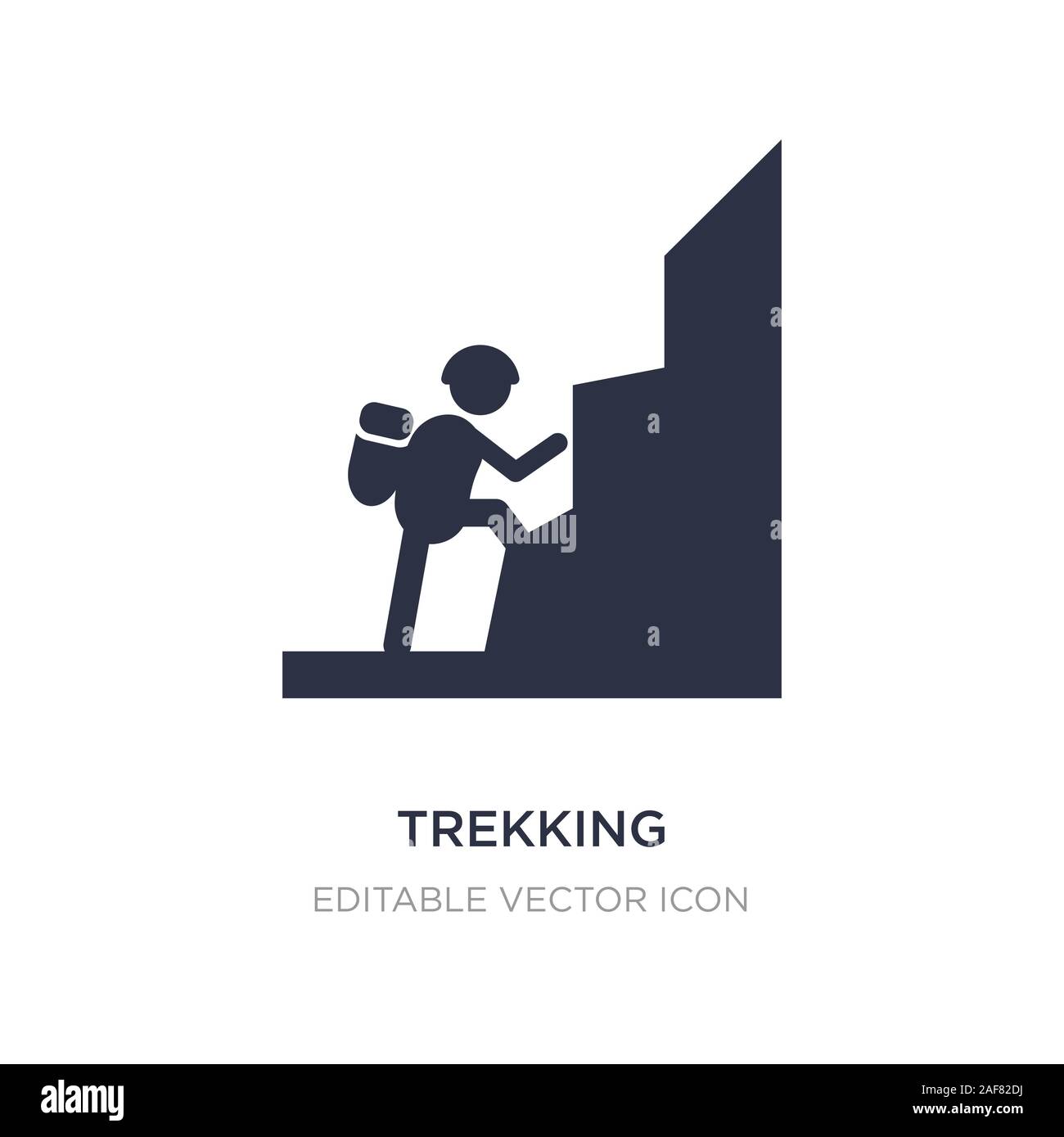 trekking icon on white background. Simple element illustration from ...