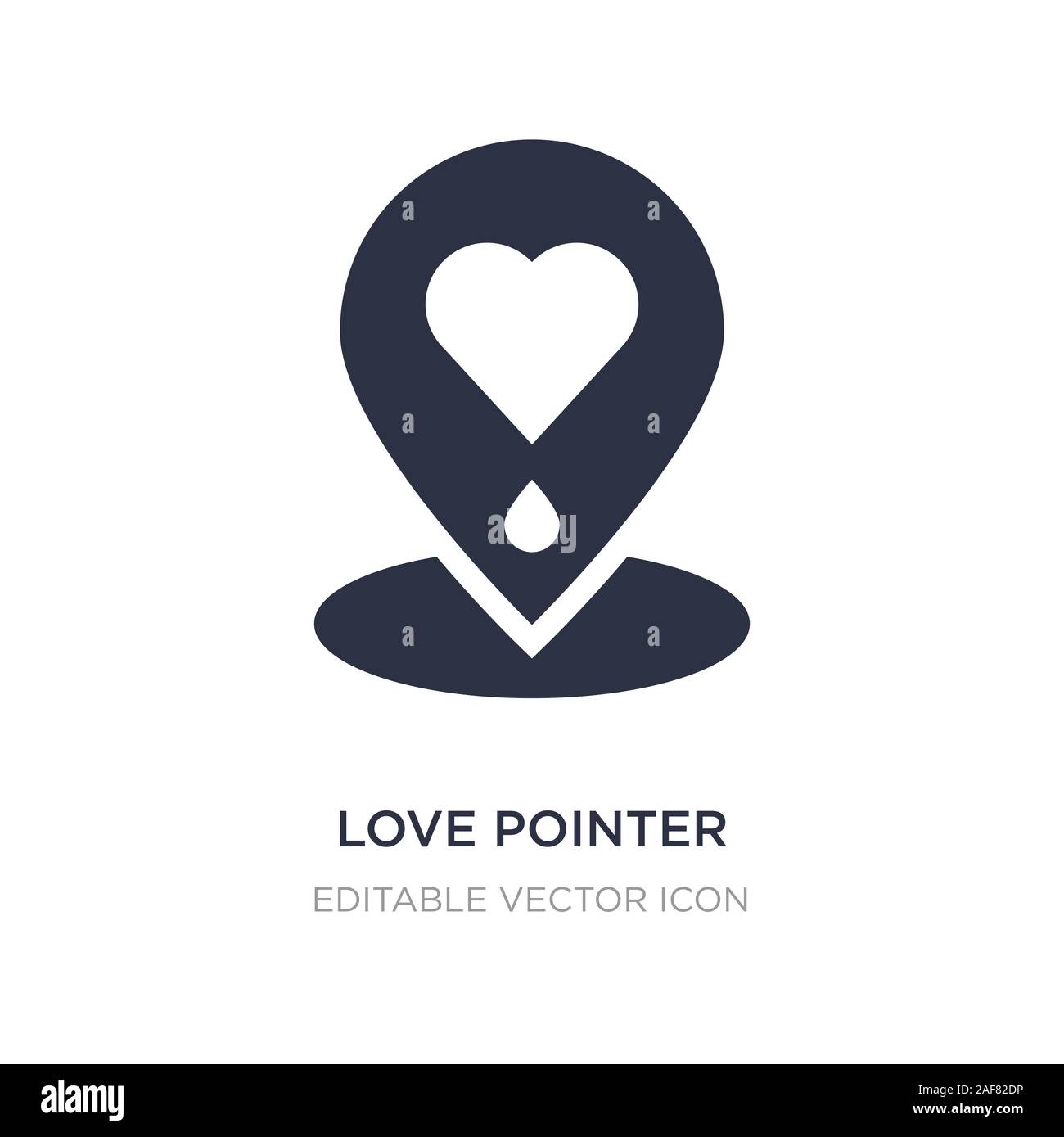 love pointer icon on white background. Simple element illustration from ...