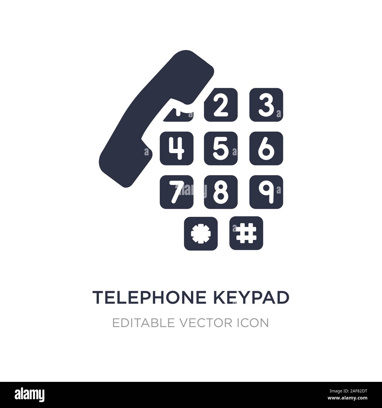 telephone keypad icon on white background. Simple element illustration ...