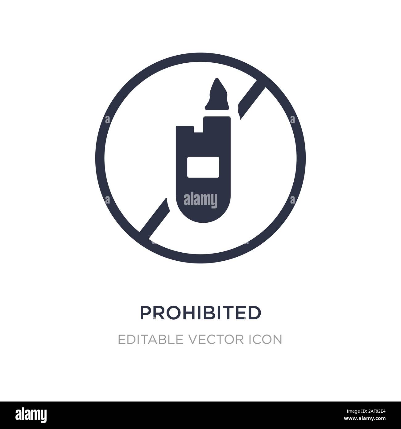 prohibited icon on white background. Simple element illustration from ...