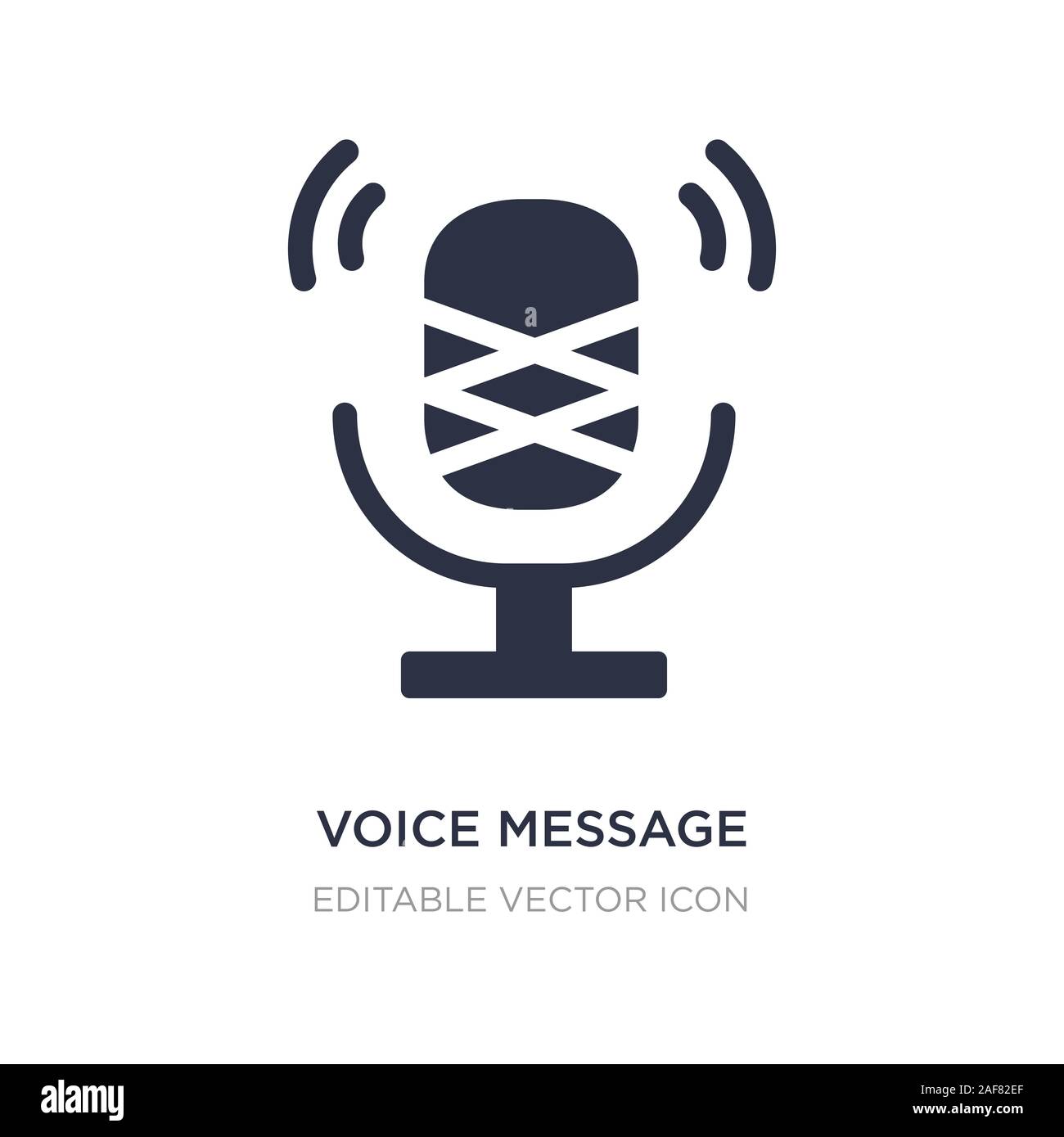 voice message microphone button icon on white background. Simple ... voice message microphone button icon on white background. Simple ...