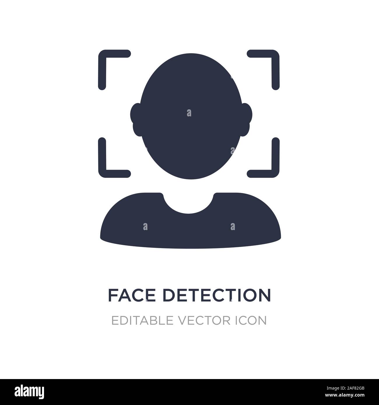face detection icon on white background. Simple element illustration from UI concept. face ...