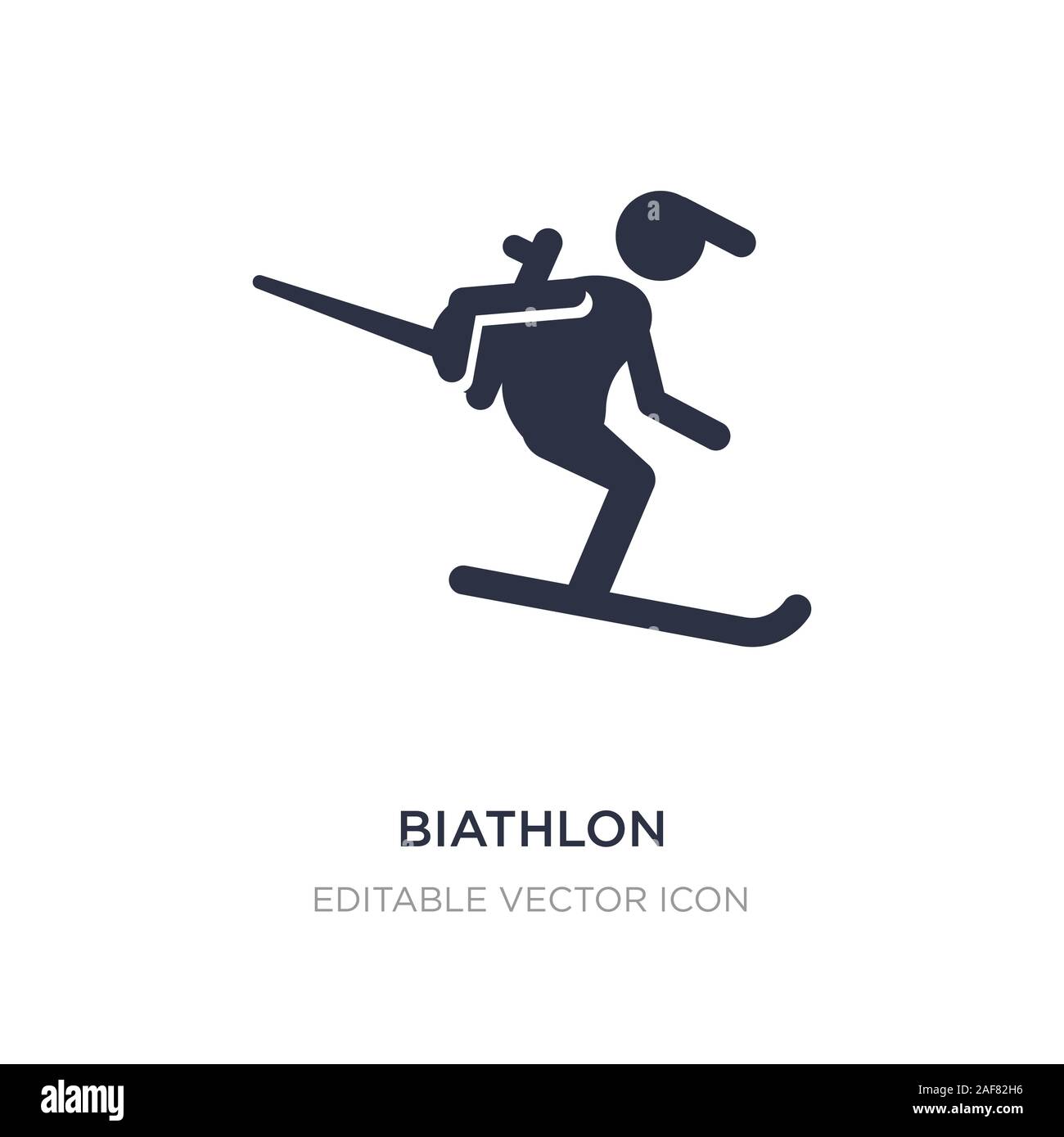 biathlon icon on white background. Simple element illustration from ...