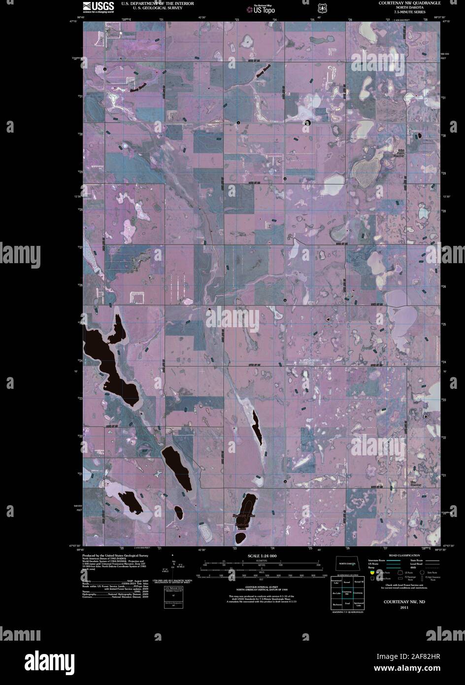 Courtenay north dakota map hi-res stock photography and images - Alamy