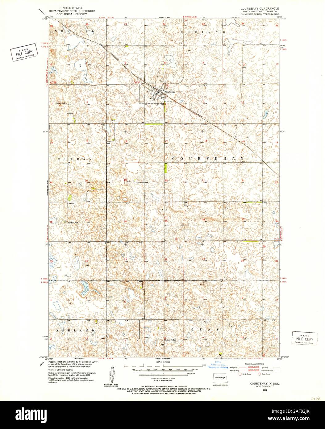 Courtenay north dakota map hi-res stock photography and images - Alamy